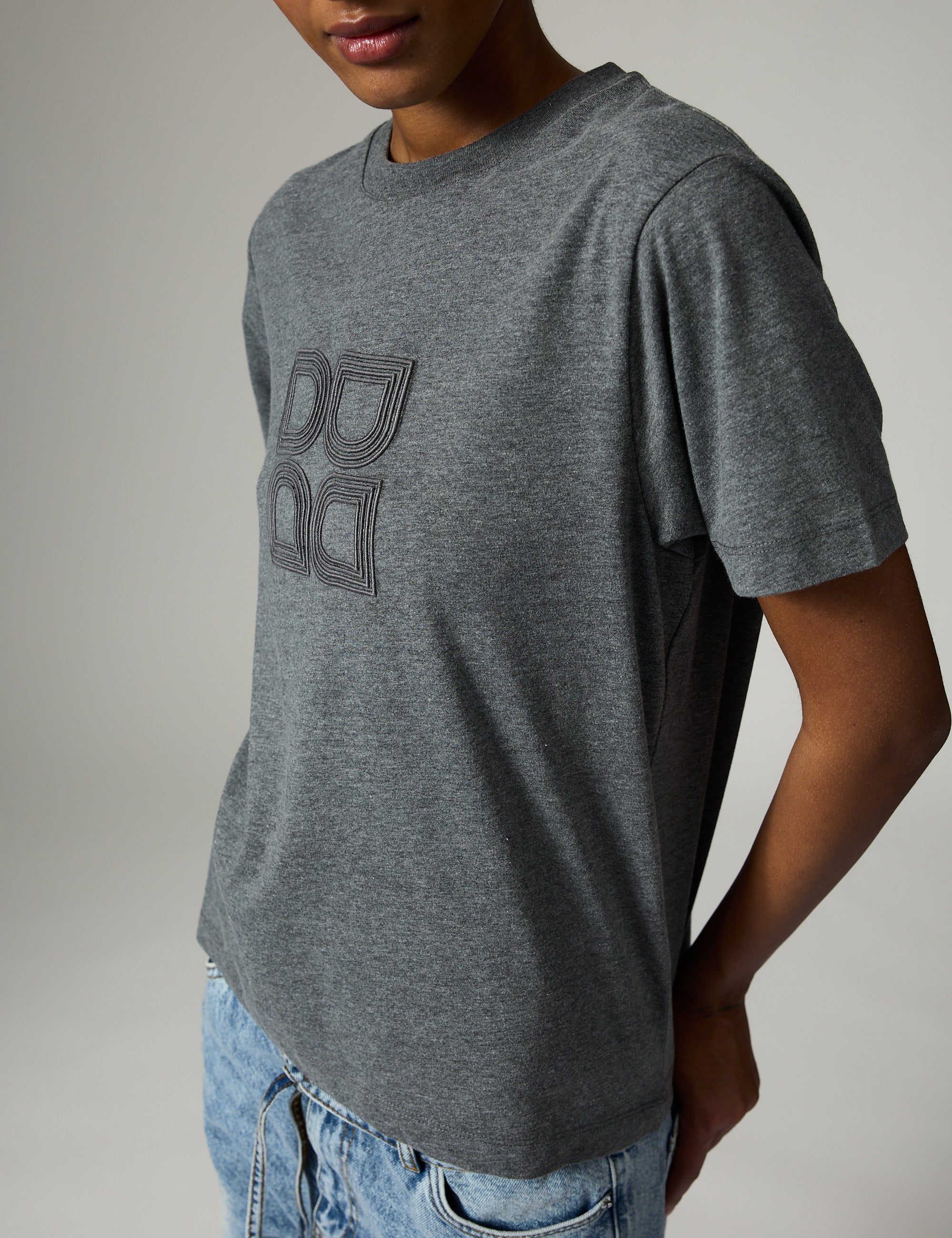 Parry Logo- Heavy Jersey - T-shirt - Medium Grey Melange
